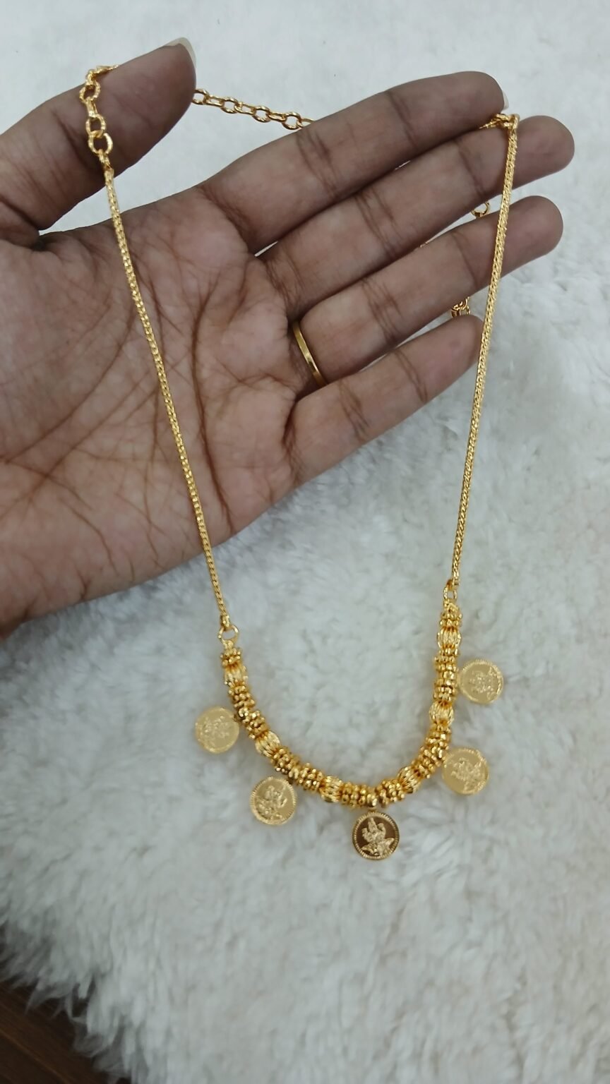 Simple Lakshmi kasu chain - Nandhana Collections