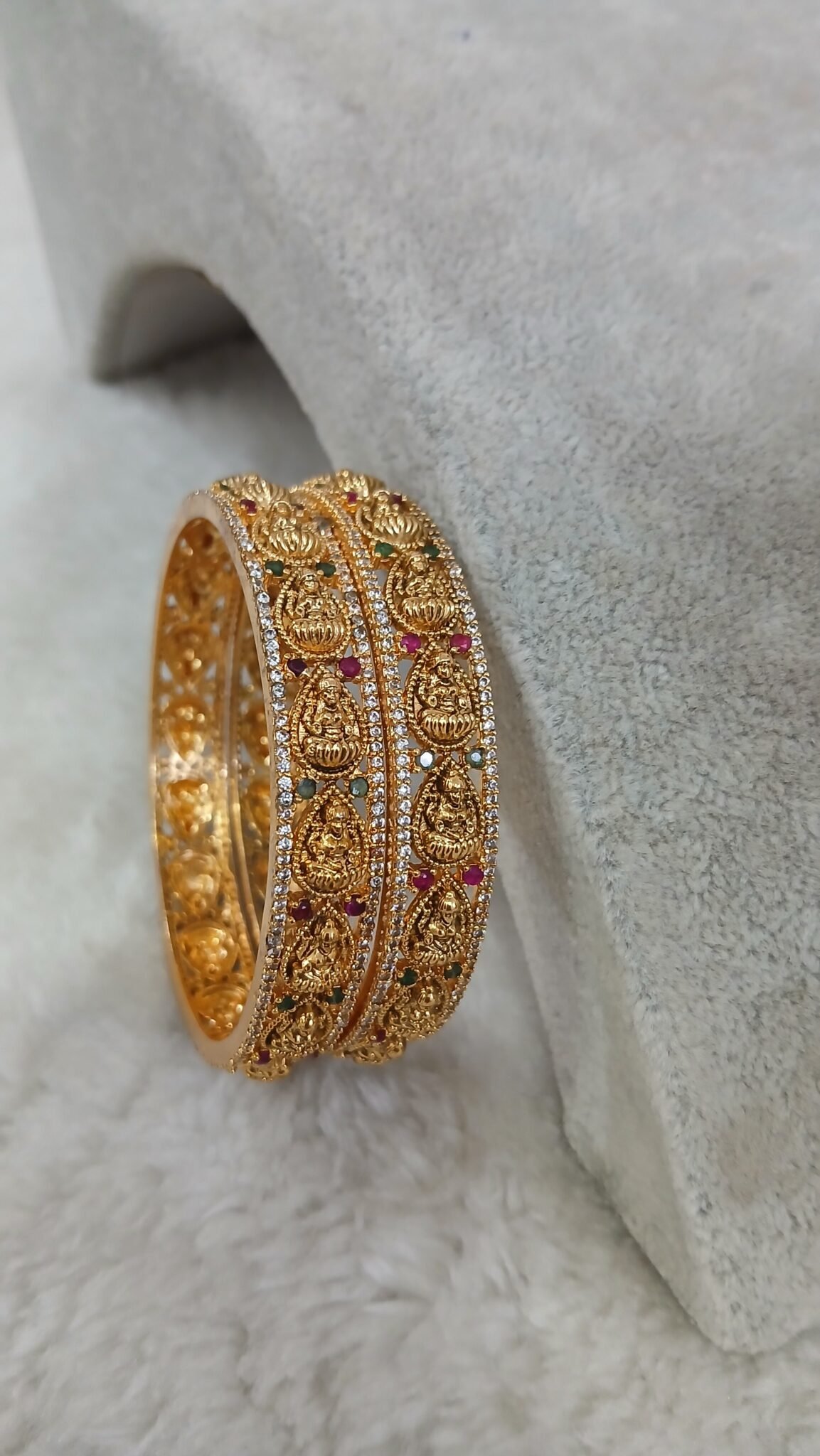 Drop shape Lakshmi design bangles - Nandhana Collections